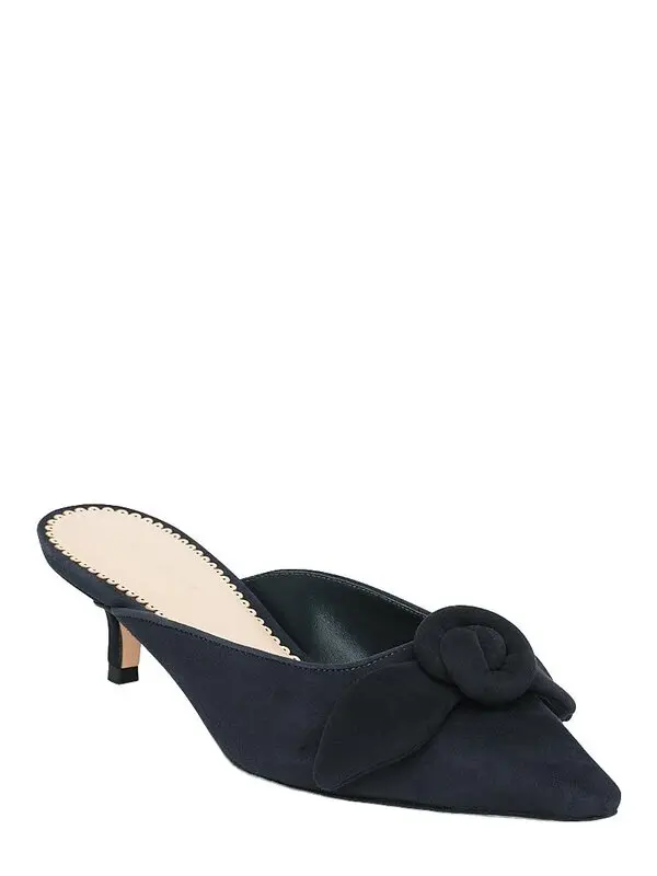 Cinq À Sept Layla Suede Kitten Heel Pumps - Navy