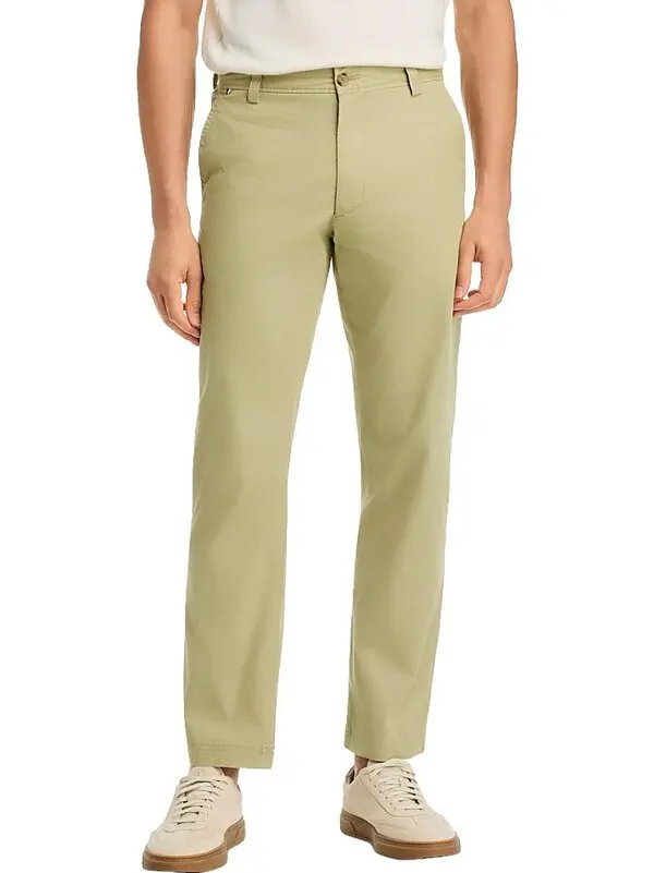 BOSS Kent Straight Fit Cotton Blend Pants - Beige