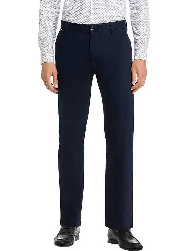 BOSS Kent Straight Fit Cotton Blend Pants - Dark Blue