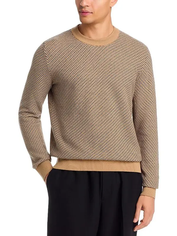 BOSS H-lofranco Cotton Crewneck Sweater - Medium Beige