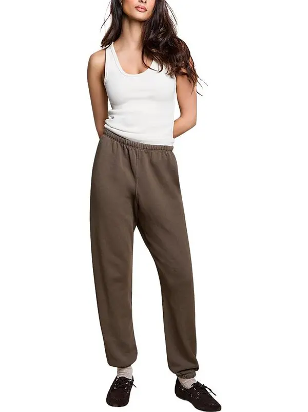 PERFECTWHITETEE Stevie Fleece Easy Sweatpants - Dark Olive