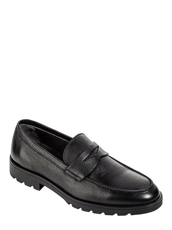 To Boot New York Norton Suede Penny Loafers - Black