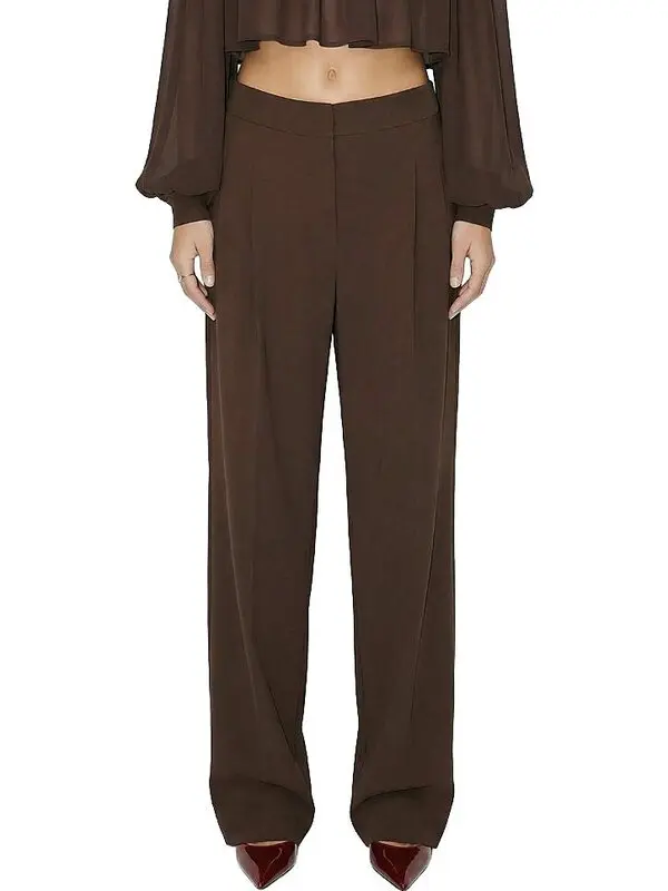 Ronny Kobo Hayes Darted Waist Pants - Chocolate