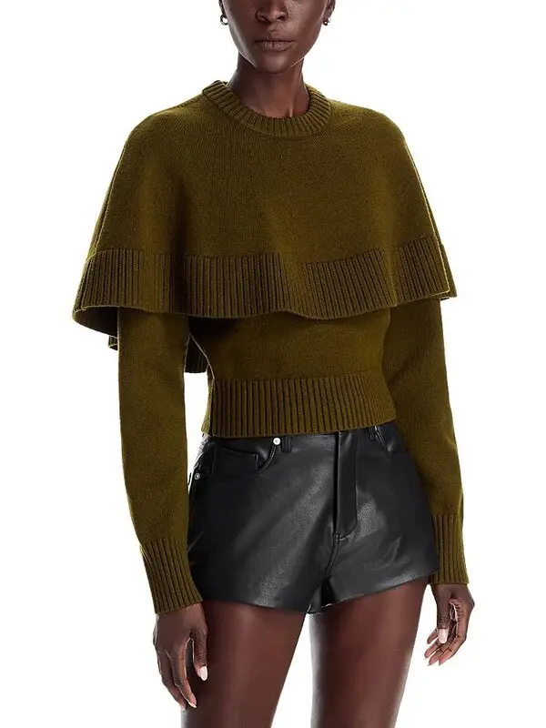 Ronny Kobo Evian Overlay Sweater - Olive