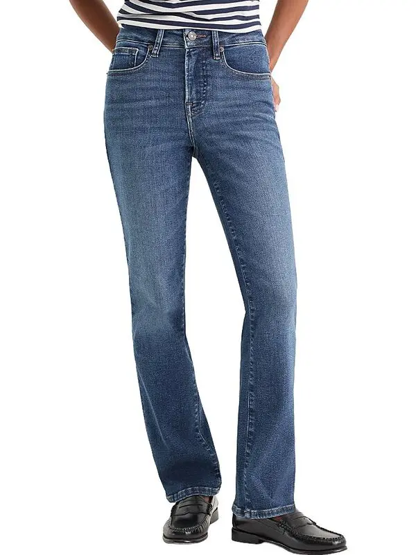 Good American Petite Mid Rise Straight Jeans - Indigo