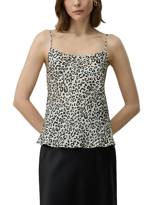Lilysilk Leopard Print Silk Charmeuse Camisole - Dawn Leopard