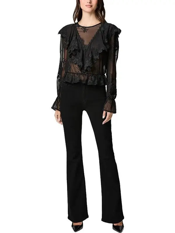 Paige High Rise Laurel Canyon Jeans - Black Shadow
