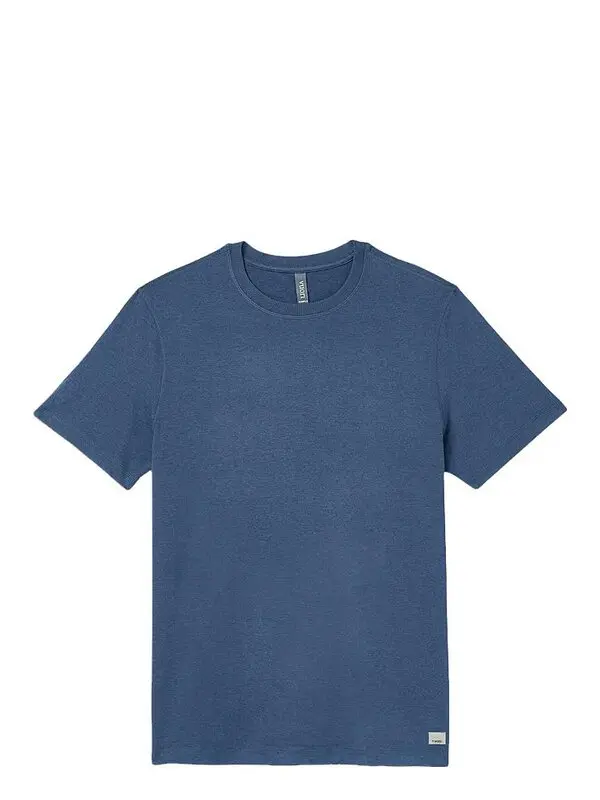 Vuori Ponto Performance Crewneck T-shirt - Azure Heather