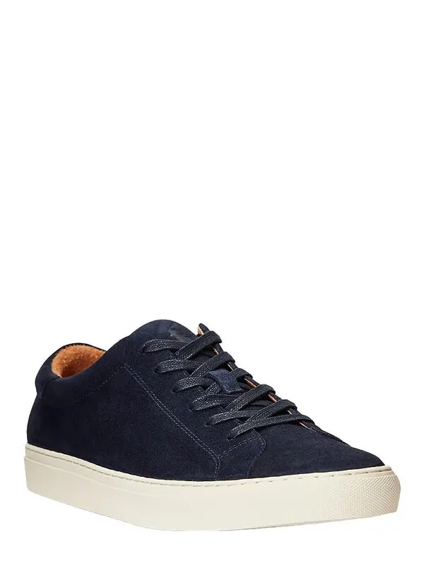 Polo Ralph Lauren Jermain Ii Leather Low Top Sneakers - Blue