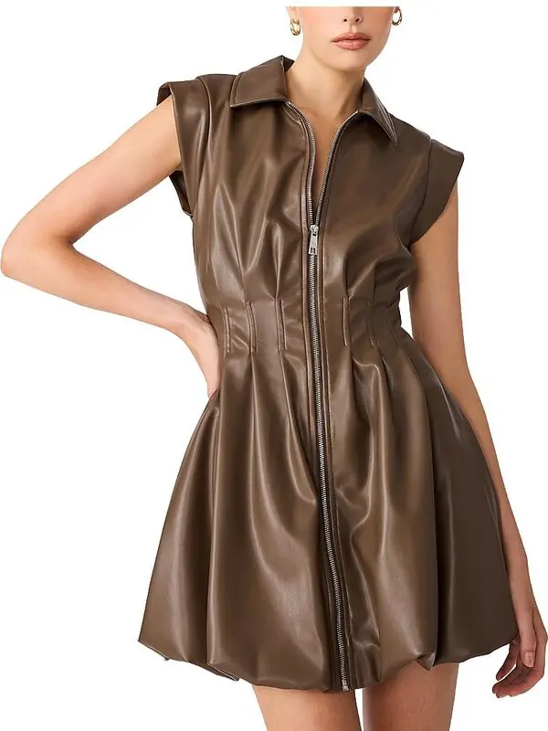 Steve Madden Dyanne Cap Sleeve Bubble Hem Dress - Coco