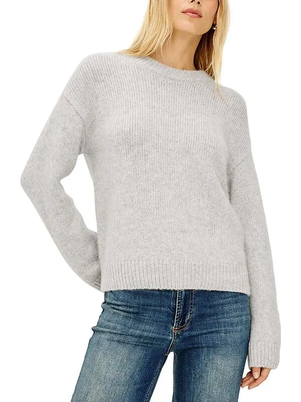 Rails Helly Rib Trim Crewneck Sweater - Heather Grey