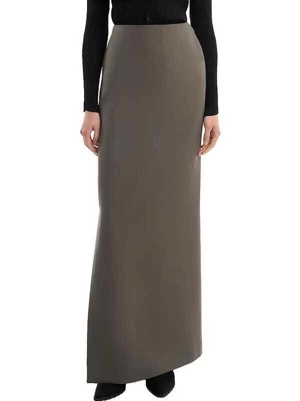 Issey Miyake Gathered Maxi Skirt - Gray