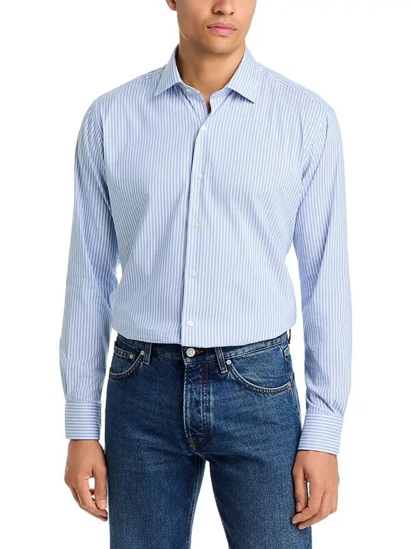 Peter Millar Langley Crown Lite Stretch Classic Fit Sport Shirt - Blue Freesia