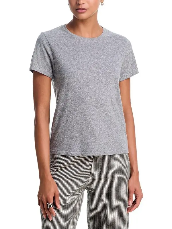 The Great. The Little Short Sleeve Tee - Heather Grey