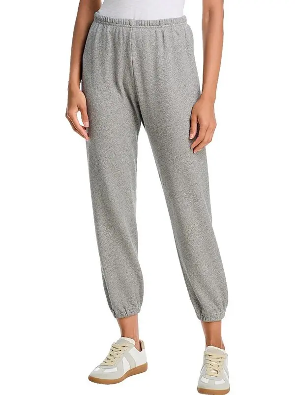 The Great. The Stadium Cotton Blend Ankle Sweatpants - Varsity Grey