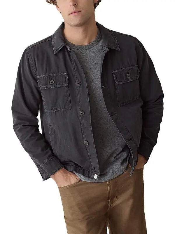 Marine Layer Patrick Collared Overshirt - Faded Black