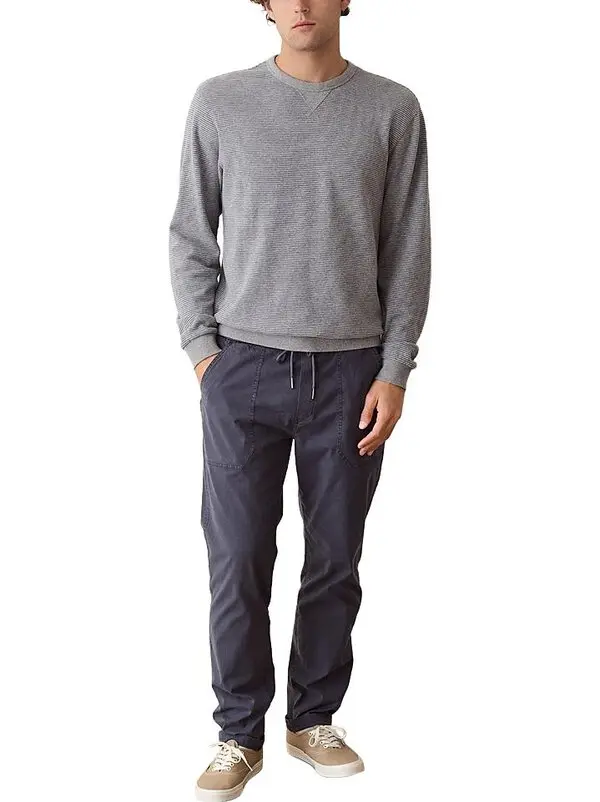 Marine Layer Relaxed Cloud 9 Terry Crewneck Sweatshirt - Heather Grey Stripe