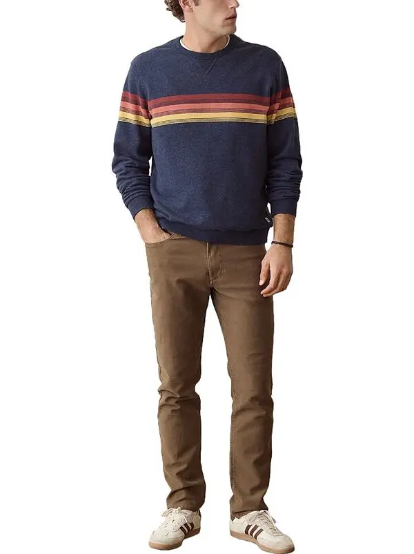 Marine Layer Five Pocket Flex Terry Slim Straight Pants - Daisy Brown