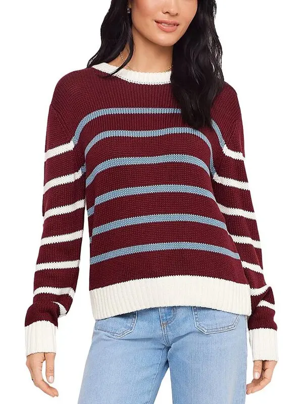 Karen Kane Striped Crewneck Sweater - Multi