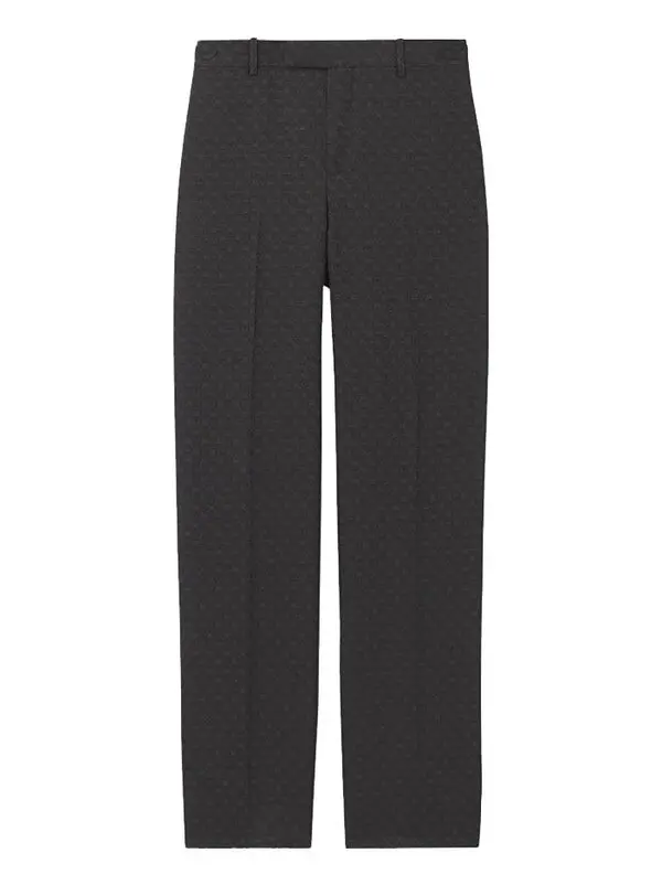 Alexander McQueen Skull Jacquard Tailored Trousers - Brown