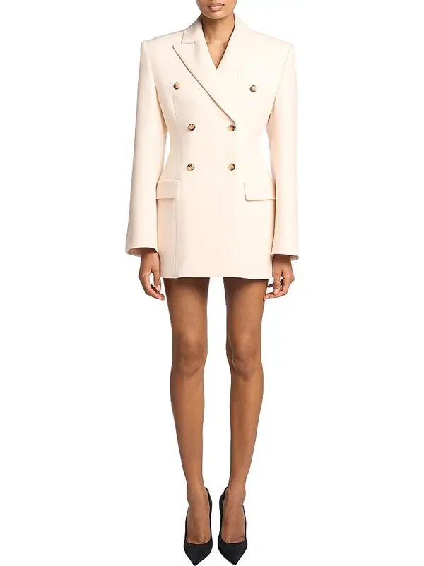 Wardrobe.NYC Double Breasted Contour Blazer - Shell