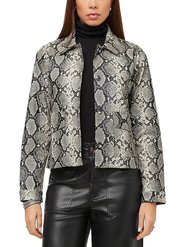 Fifteen Twenty Victoria Faux Leather Jacket - Print