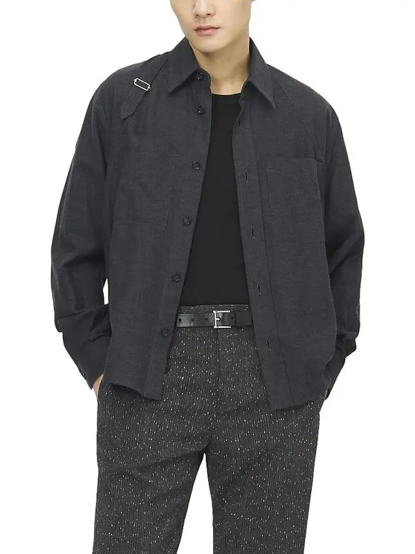 Alexander McQueen Harness Pocket Overshirt - Charcoal