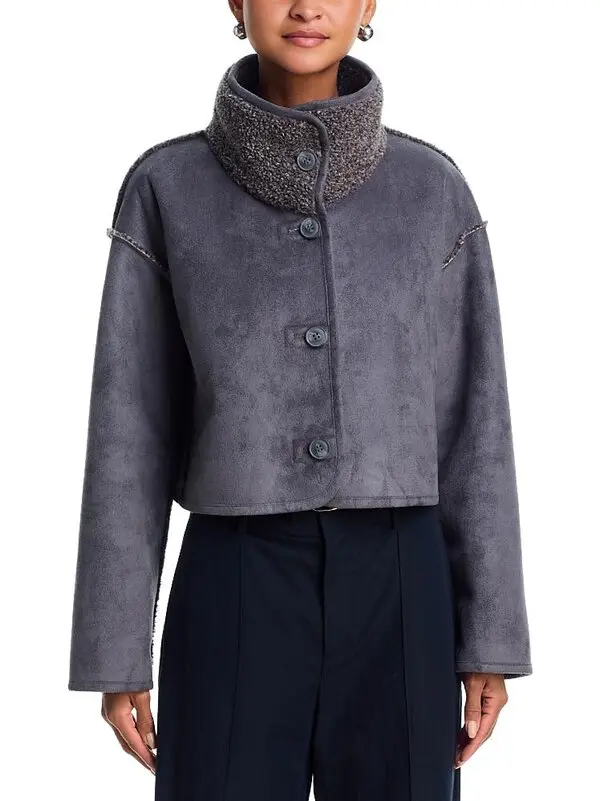 Velvet By Graham & Spencer Esme Cropped Jacket - Graphite Gray