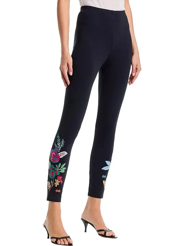 Johnny Was Isolei Pull On Ankle Leggings - Black