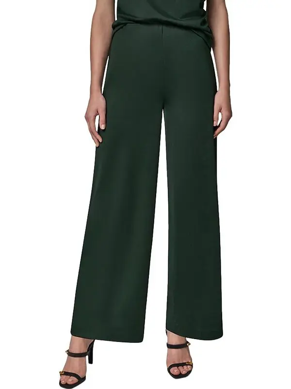 Donna Karan New York Wide Leg Pull On Pants - Black Forest