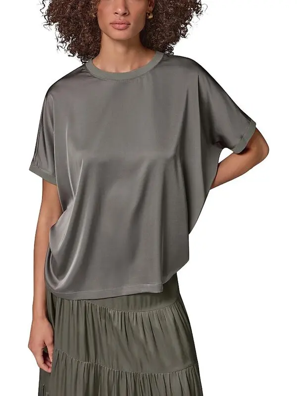 DONNA KARAN WEEKEND Short Dolman Sleeve Top - Sage
