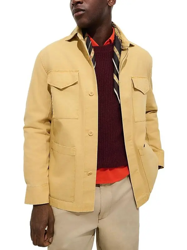 ALEX MILL Garment Dyed Cotton Canvas Chore Jacket - Einkorn