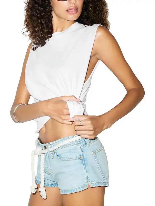 RE/DONE Susan Cotton Muscle Tee - Optic White