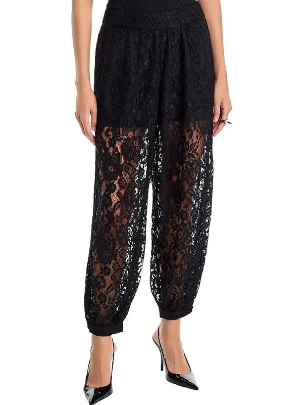 WAYF Rebecca Lace Pants - Black
