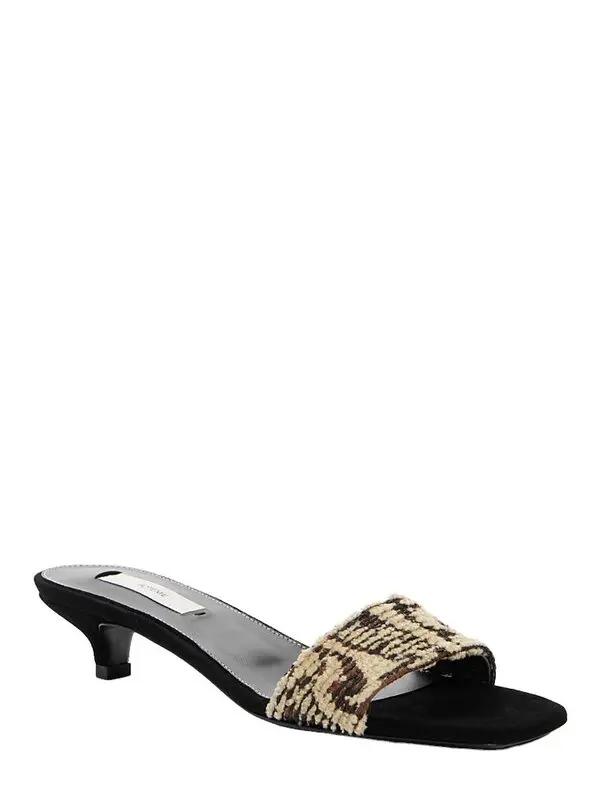 TOTEME Slim Badeau Slide Sandals - Rye/black