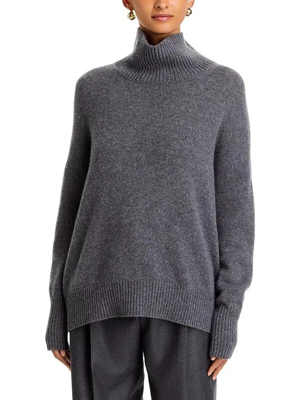 LISA YANG Heidi Cashmere Turtleneck Sweater - Graphite