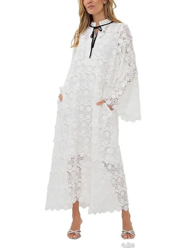 MARIELLE STOKKELAAR Coco Lace Maxi Dress - White/black