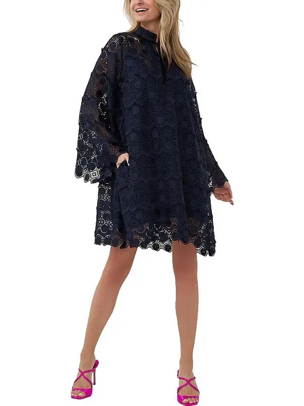 MARIELLE STOKKELAAR Constance Lace Dress - Navy