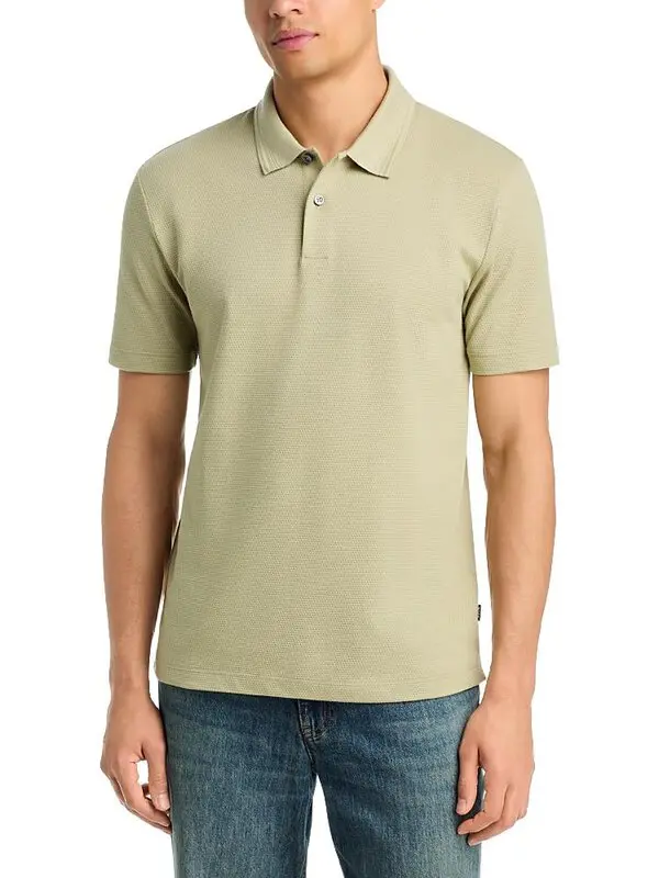 BOSS Parlay Cotton Blend Jersey Polo Shirt - Beige