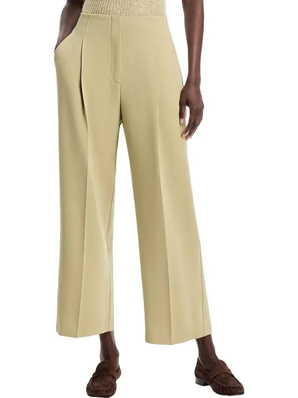 Hugo Boss Wide Leg Tailored Pants - Sponge