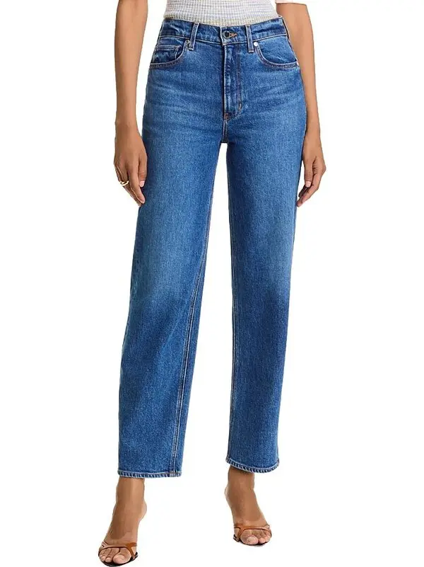 Veronica Beard Harley High Rise Arc Leg Jeans - Bright Blue