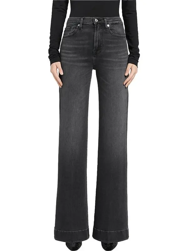 7 For All Mankind High Rise Flare Jeans - Inkstorm