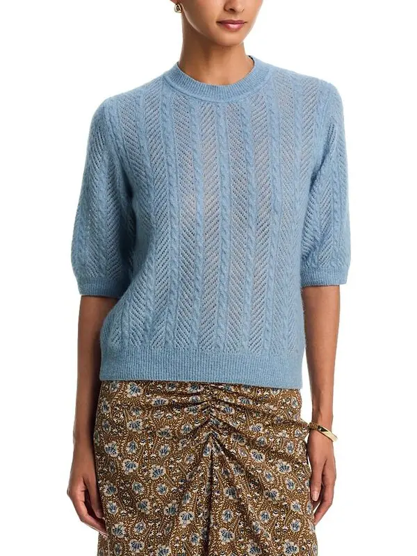 Veronica Beard Shana Crewneck Sweater - Blue River