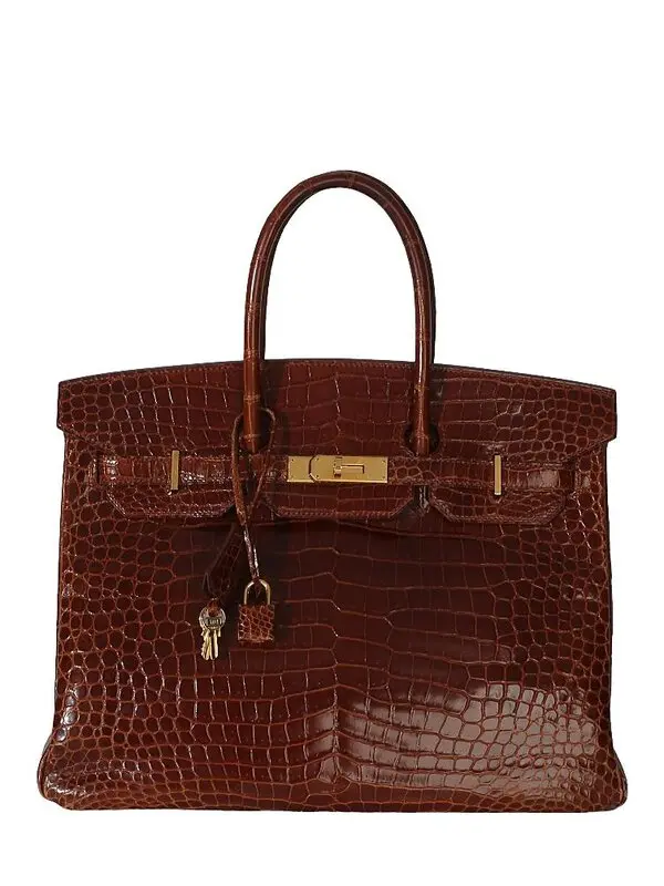 Hermès Birkin 35 Exotic Handbag - Brown