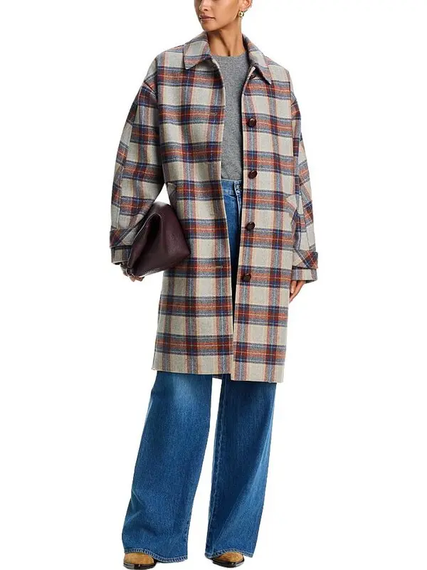 Veronica Beard Laurent Wool Blend Dickey Coat - Heather Grey