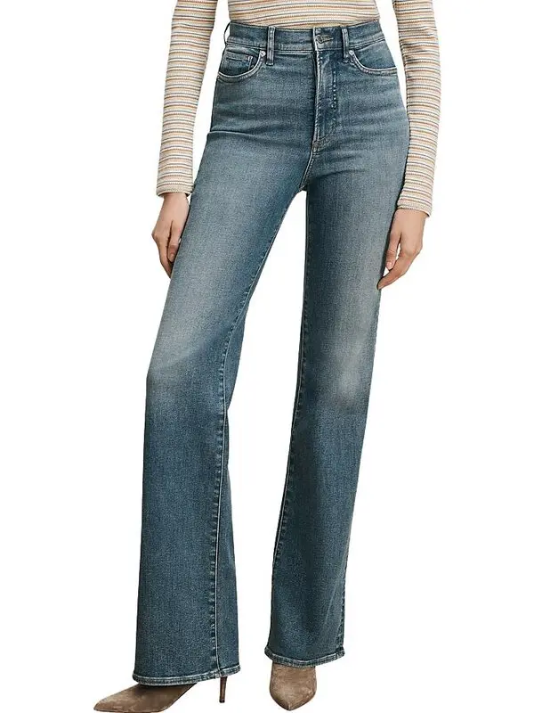 Veronica Beard Crosbie High Rise Wide Leg Jeans - Memory Lane