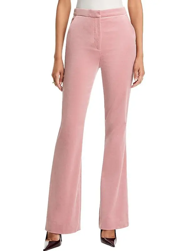 Veronica Beard Gracie Flare Leg Pants - Deep Petal