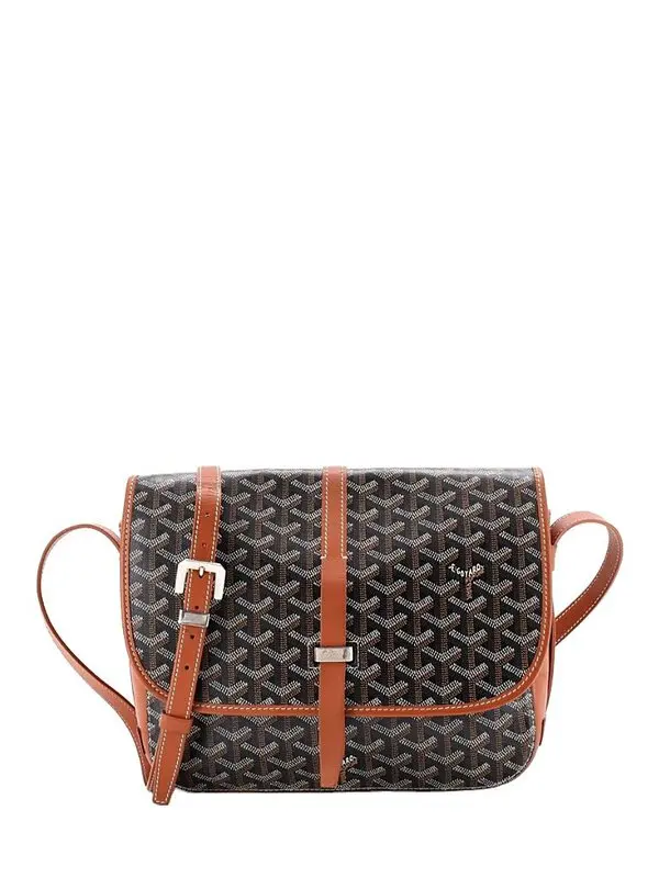Goyard Mm Belvedere Ii Messenger Bag Coated Canvas - Brown