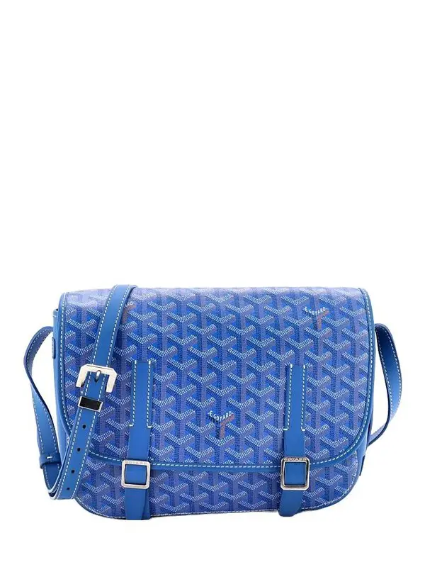 Goyard Mm Belvedere Messenger Bag Coated Canvas - Blue