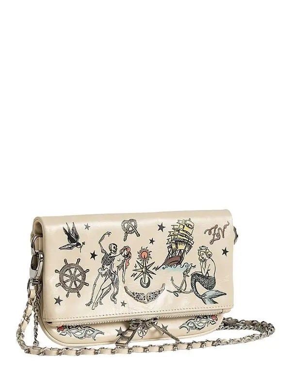 Zadig&Voltaire Rock Mini Tattoo Patent Leather Pouchette - Flash